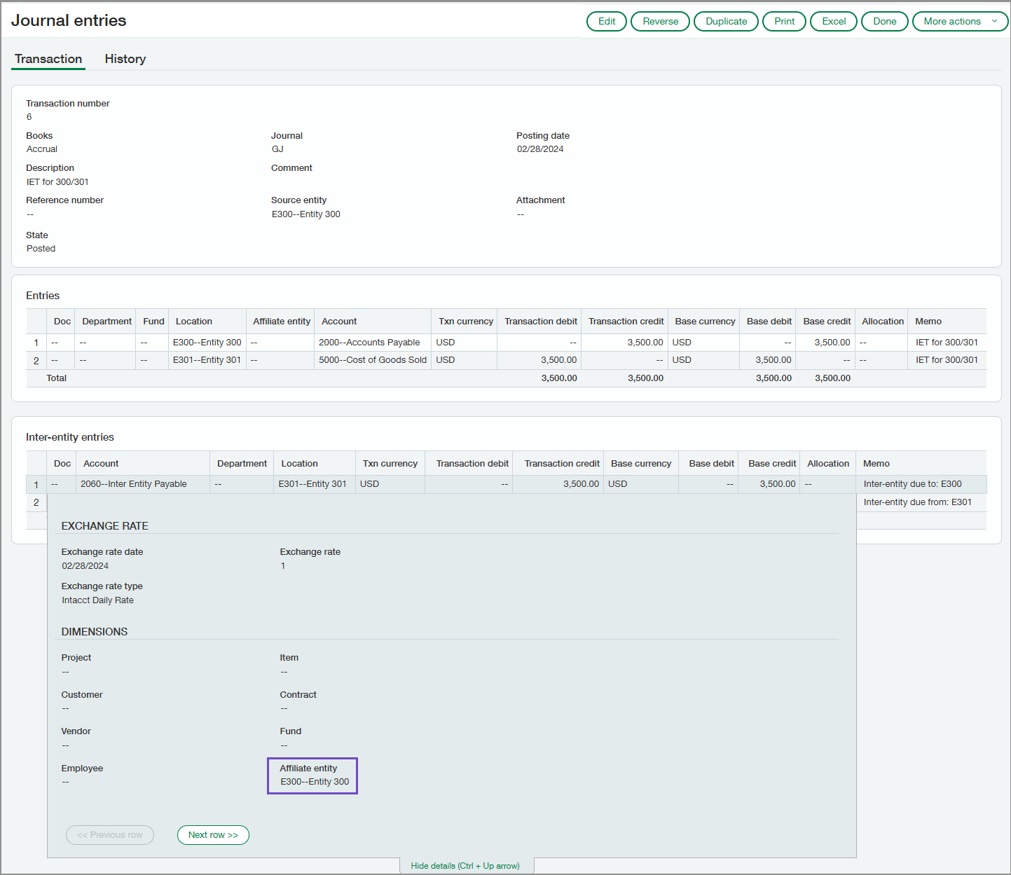 New affiliate entity standard dimension—General availability